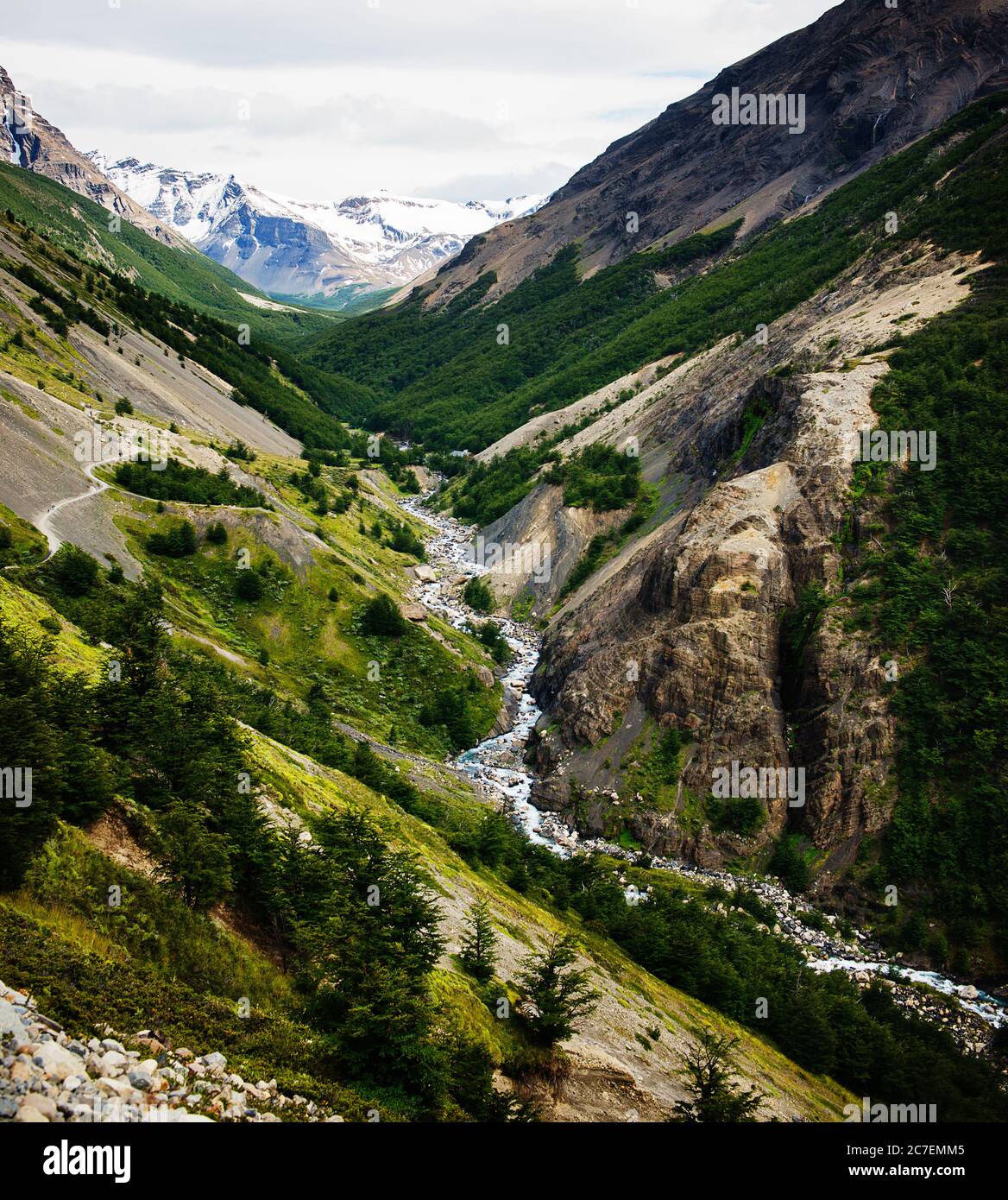 Valley in Torres Del Paine National Park, Patagonia, Chile, South ...