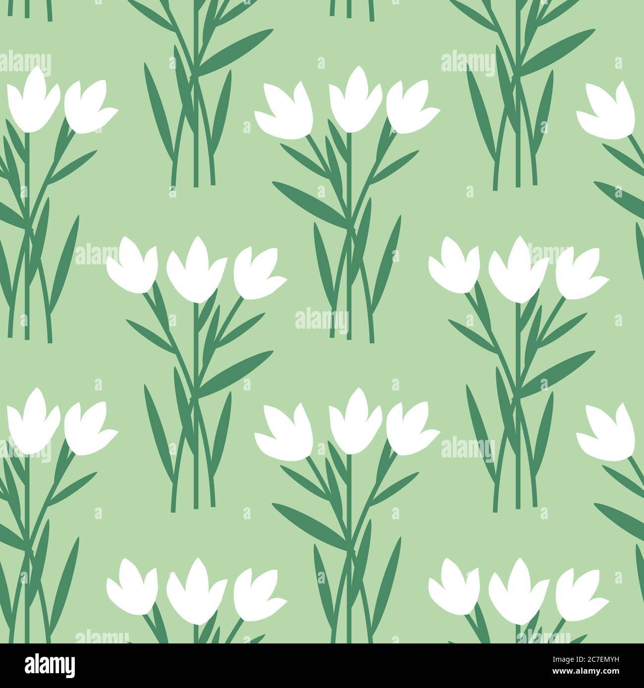 Seamless decorative white floral pattern Stock Vector Image & Art - Alamy