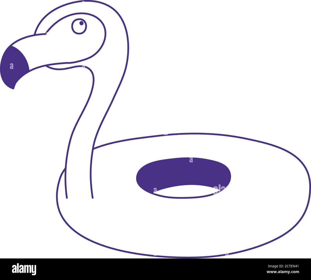 flamingo shaped float cartoon isolated design icon white background ...