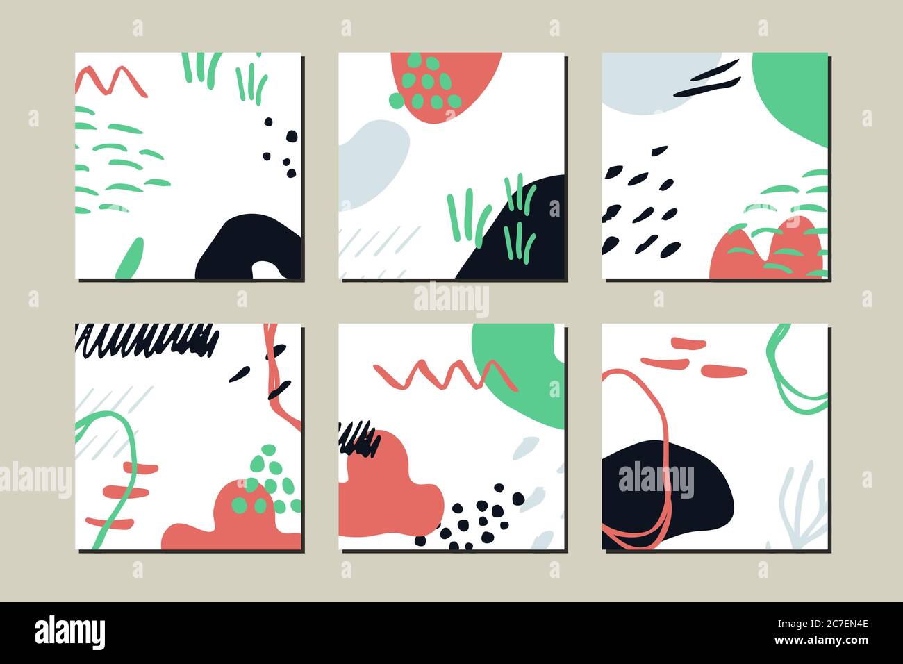 Abstract shapes vector cards set Stock Vector Image & Art - Alamy