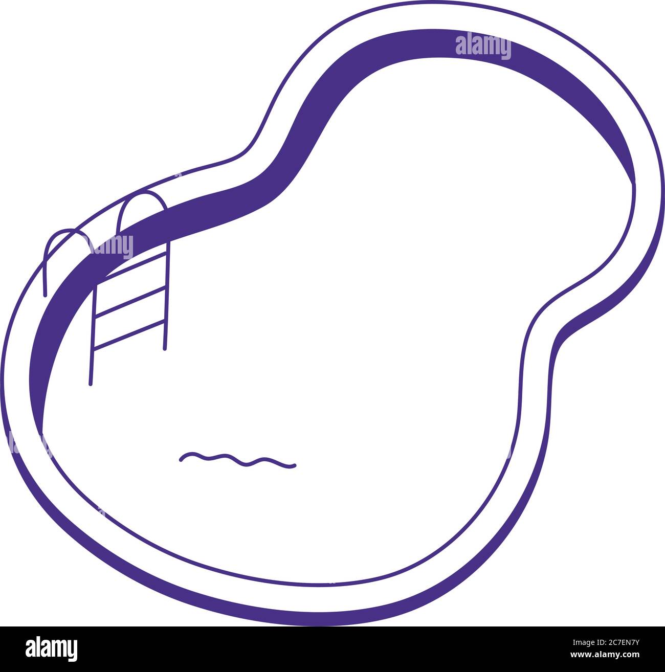 pool ladders cartoon isolated design icon white background vector ...