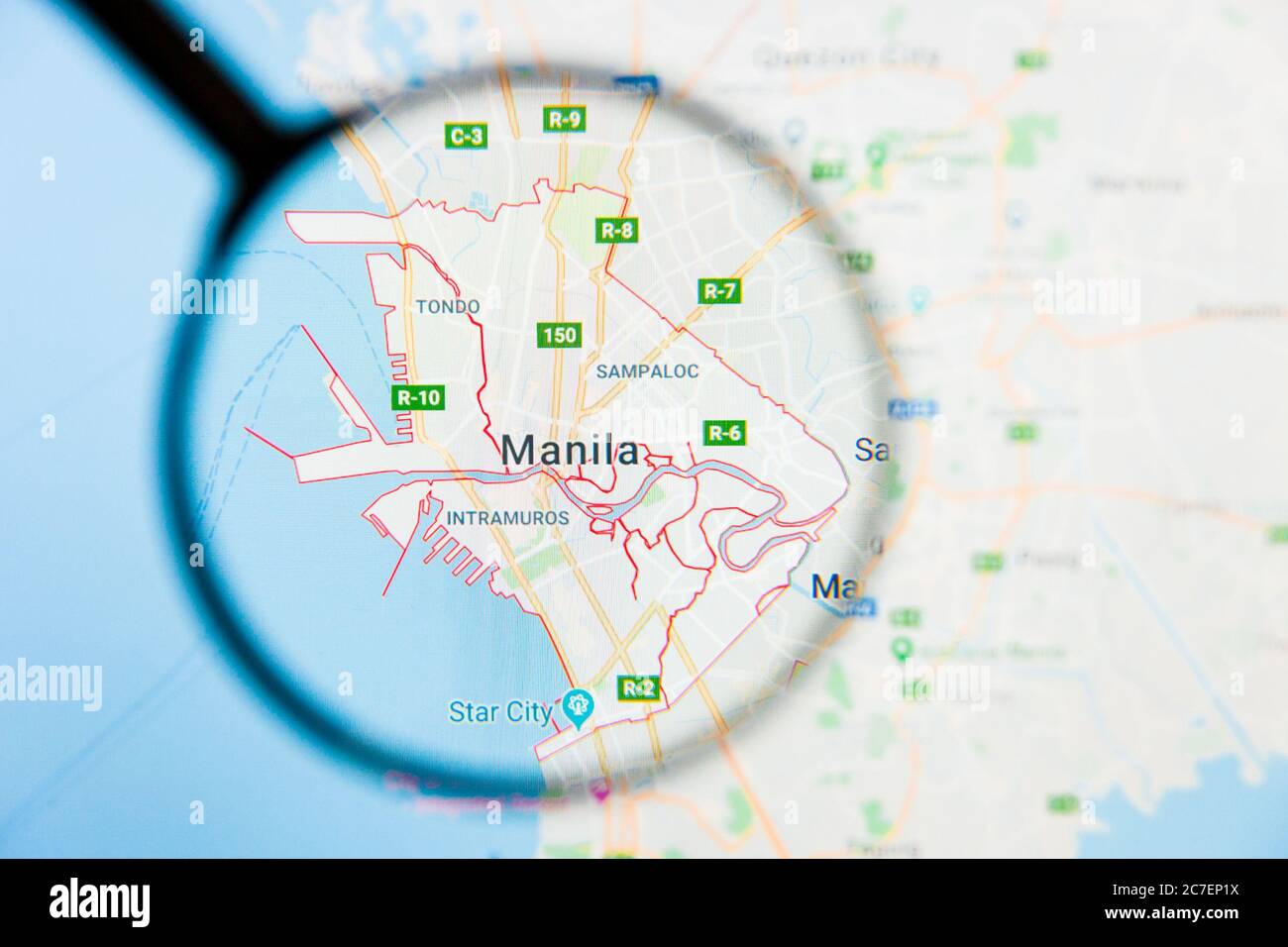 Map of manila hi-res stock photography and images - Alamy