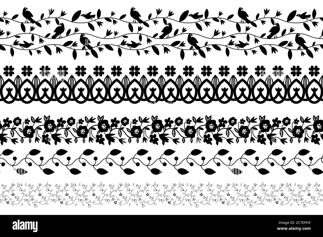 Flower borders spring Stock Vector Images - Alamy