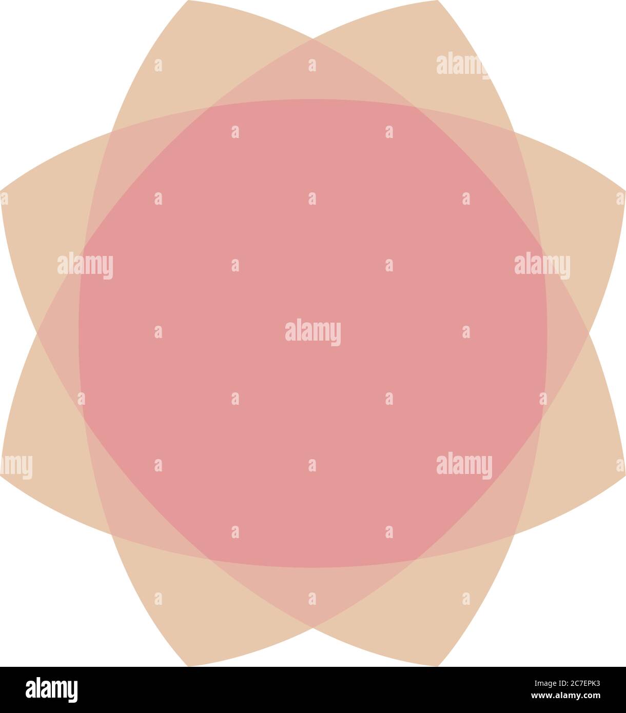 geometric flower shape icon over white background, flat style, vector ...