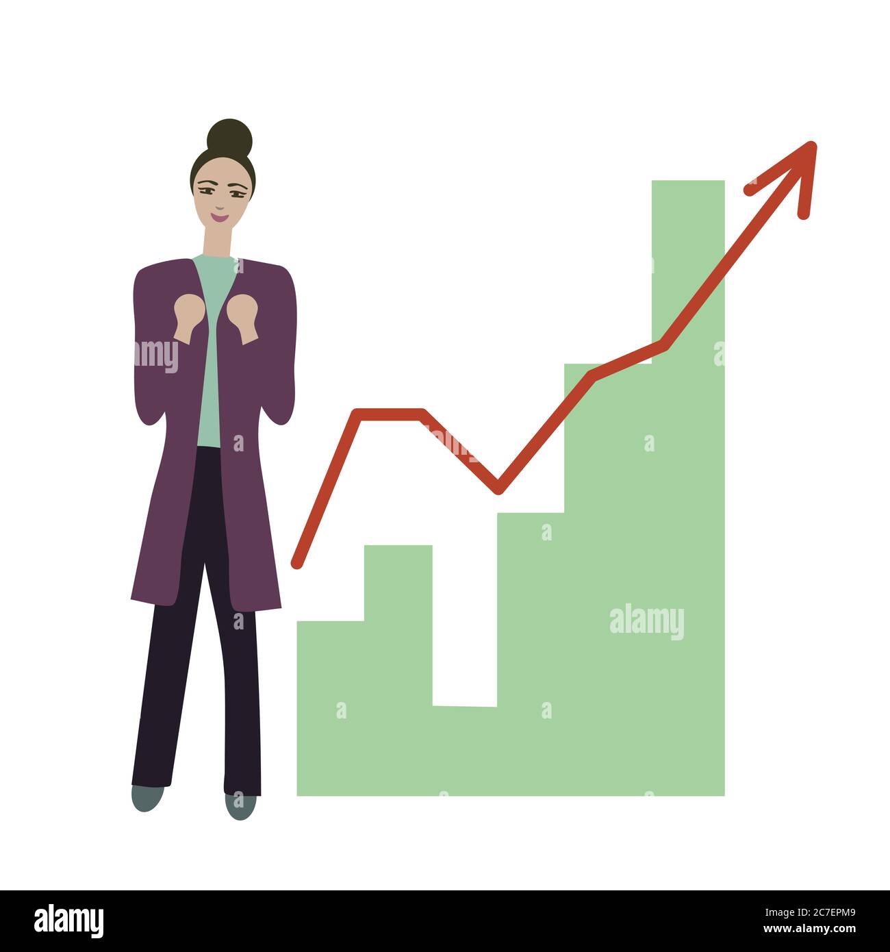 Woman money happy Stock Vector Images - Alamy