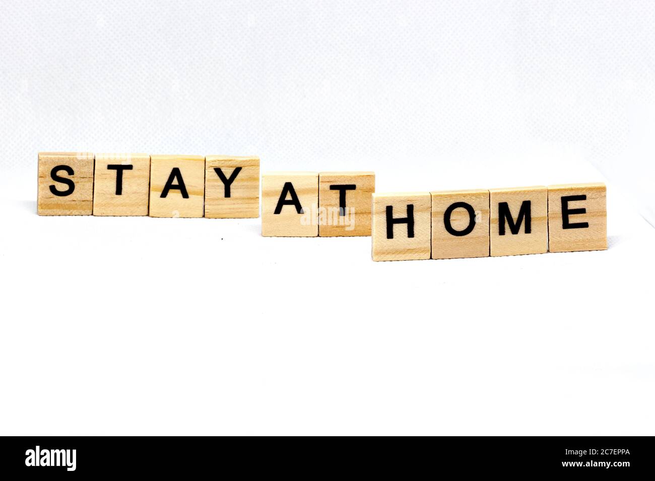 Stay at Home, letters with a white background Stock Photo - Alamy