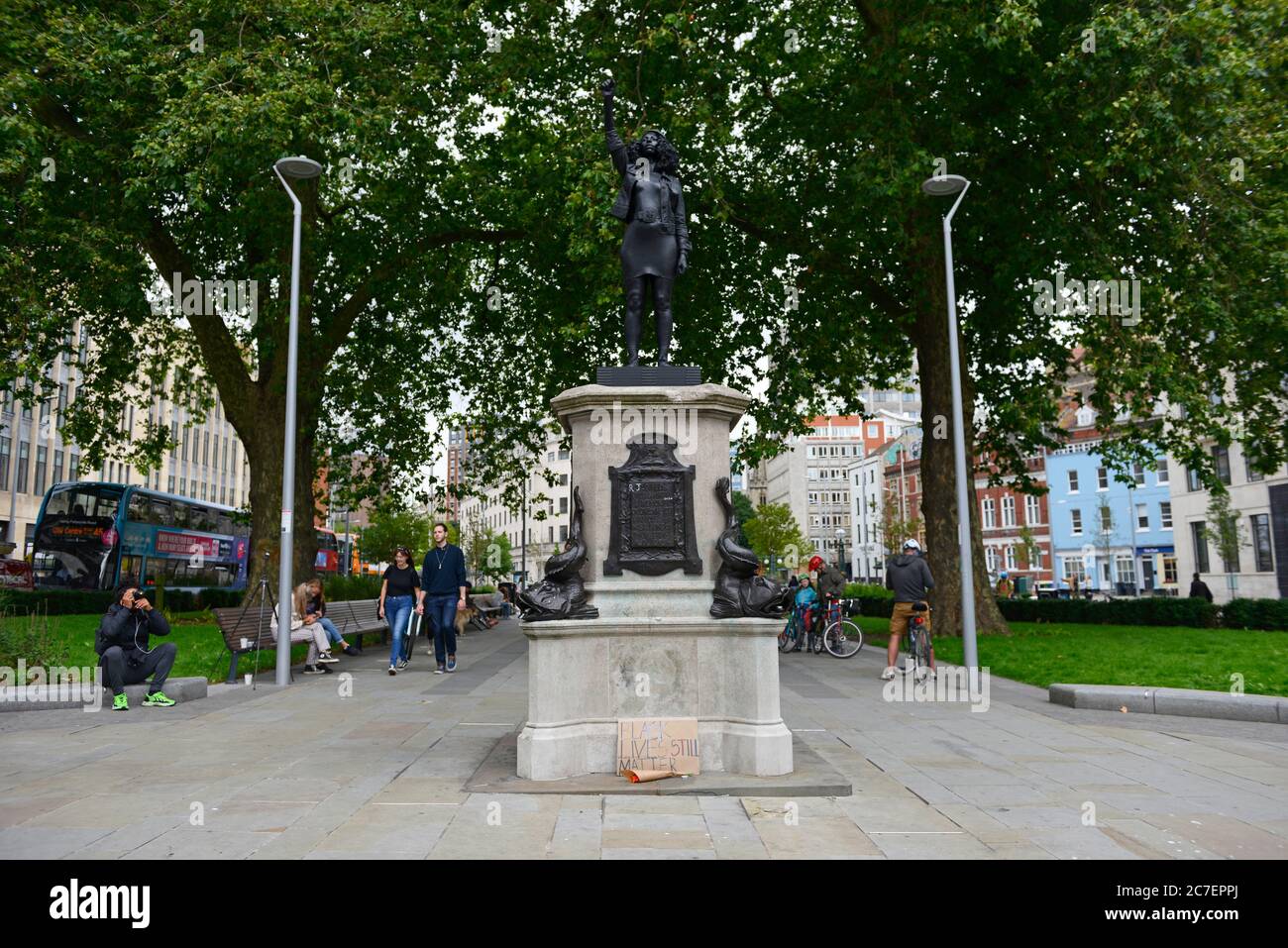 The "A Surge of Power (Jen Reid)" statue stands on the plinth occupied ...