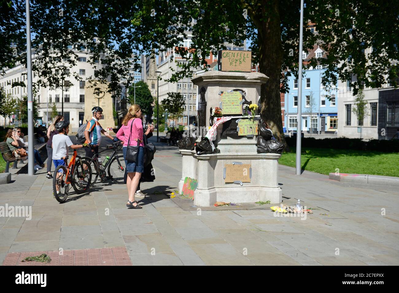 The plinth on which the "A Surge of Power (Jen Reid)" statue stood for ...