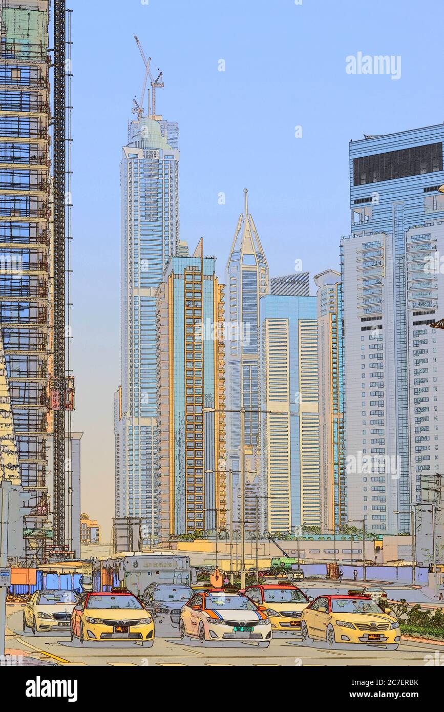 Dubai office building under construction hi-res stock photography and ...
