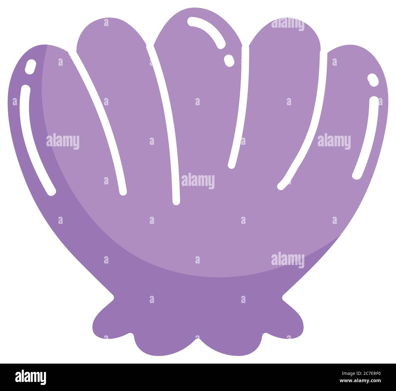 seashell sea wildlife cartoon isolated design icon vector illustration ...