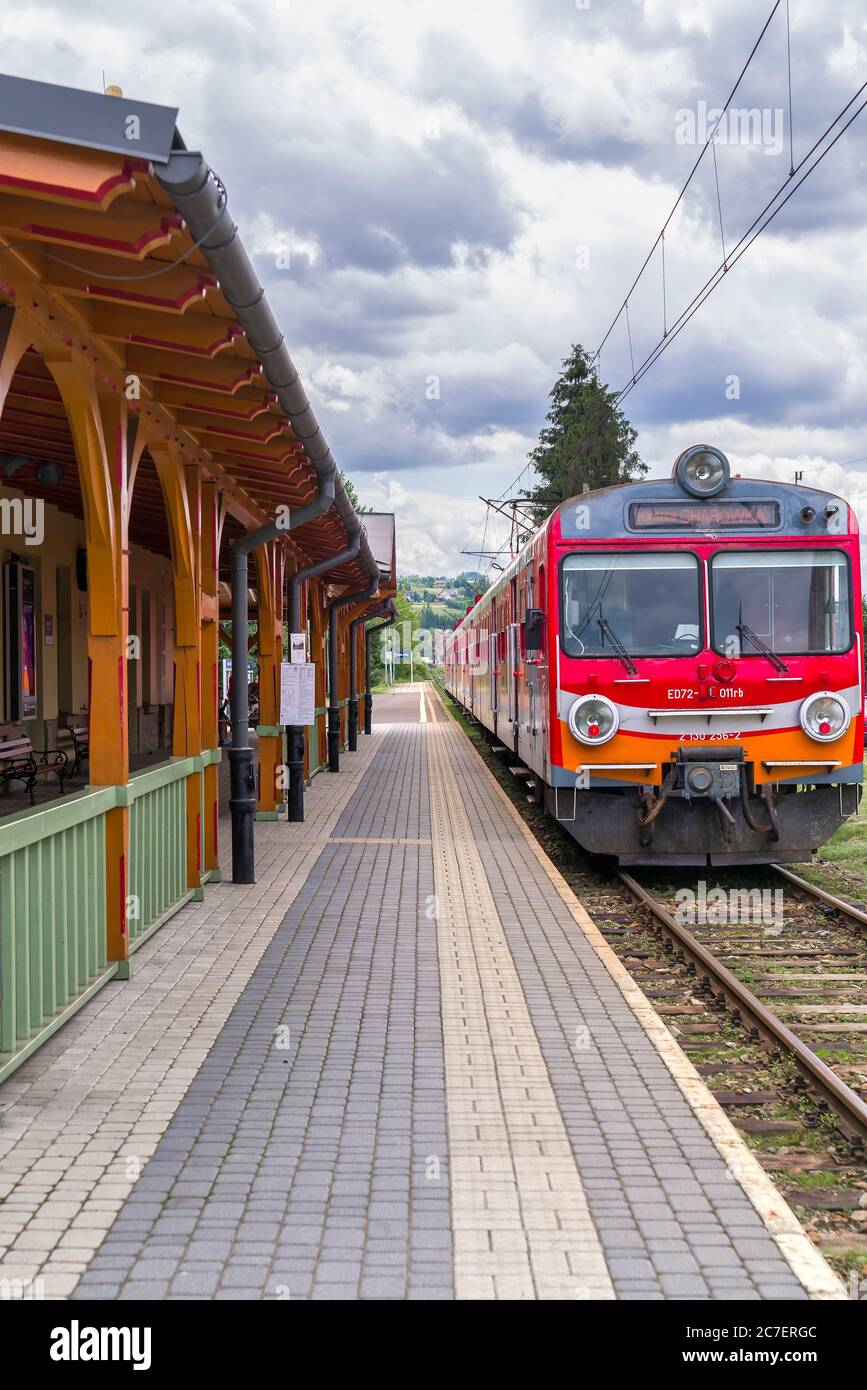 Poland, Rabka Zdroj: ED72 unit, a Polish four-car multiple train ...