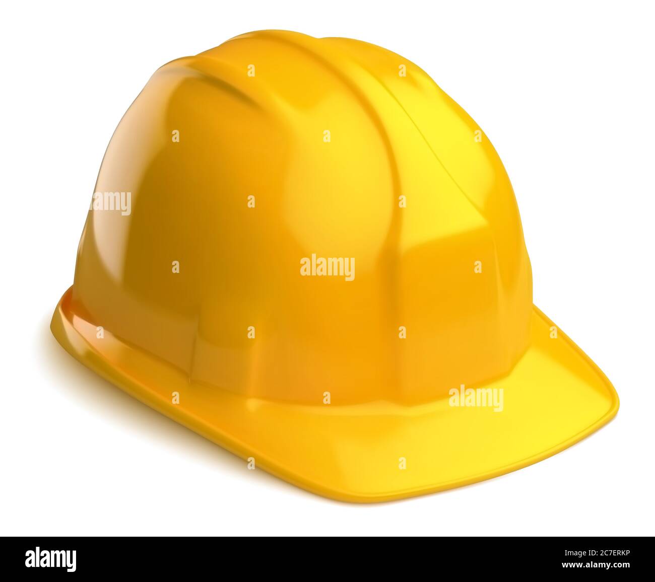 Vector yellow safety helmet on white background Stock Vector Image ...