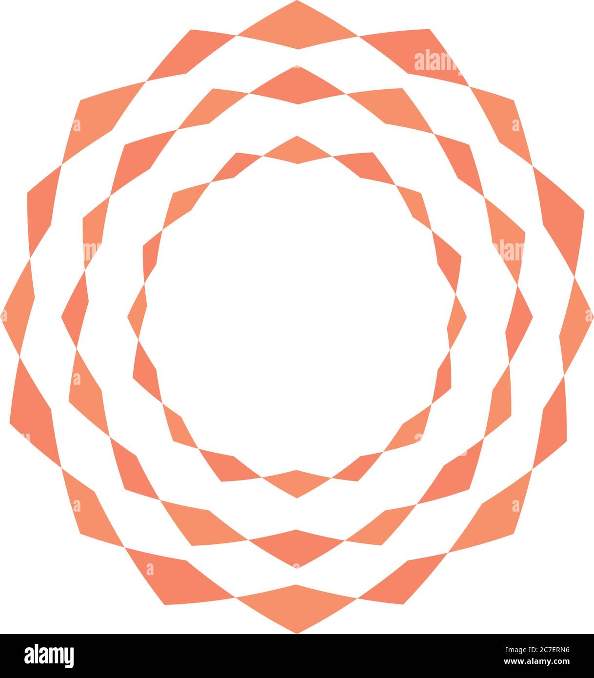 geometric circular frame icon over white background, flat style, vector ...