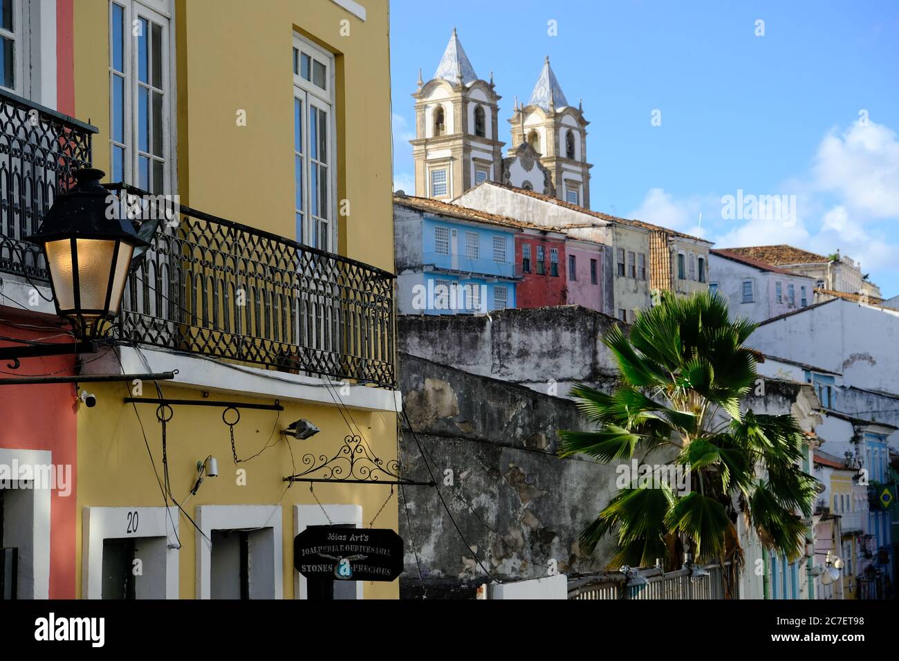 Salvador Bahia Brazil - Historic town colonial architecture Stock Photo ...