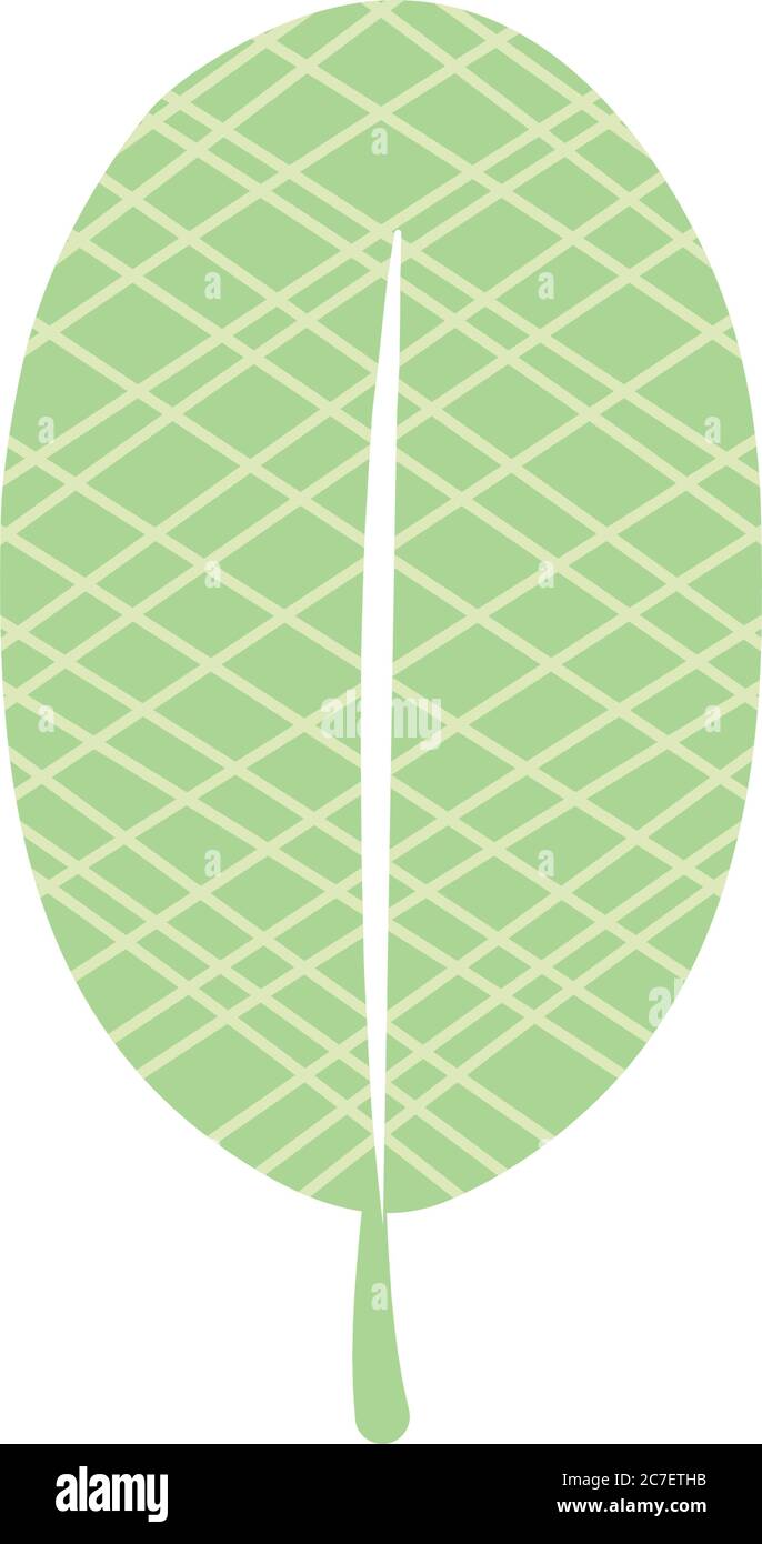 abstract leaves concept, round leaf icon over white background, flat ...