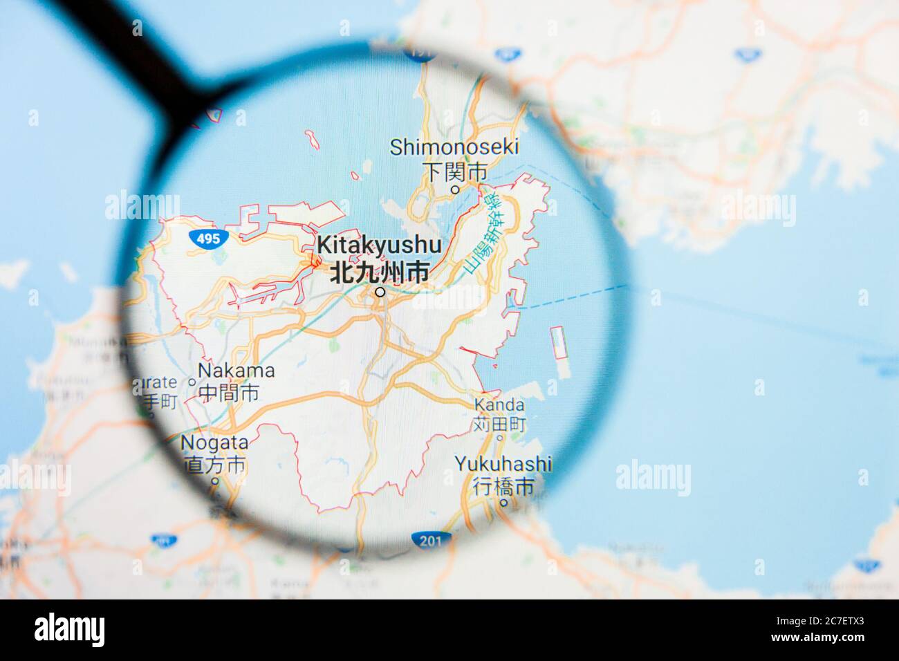 Map of kitakyushu hi-res stock photography and images - Alamy