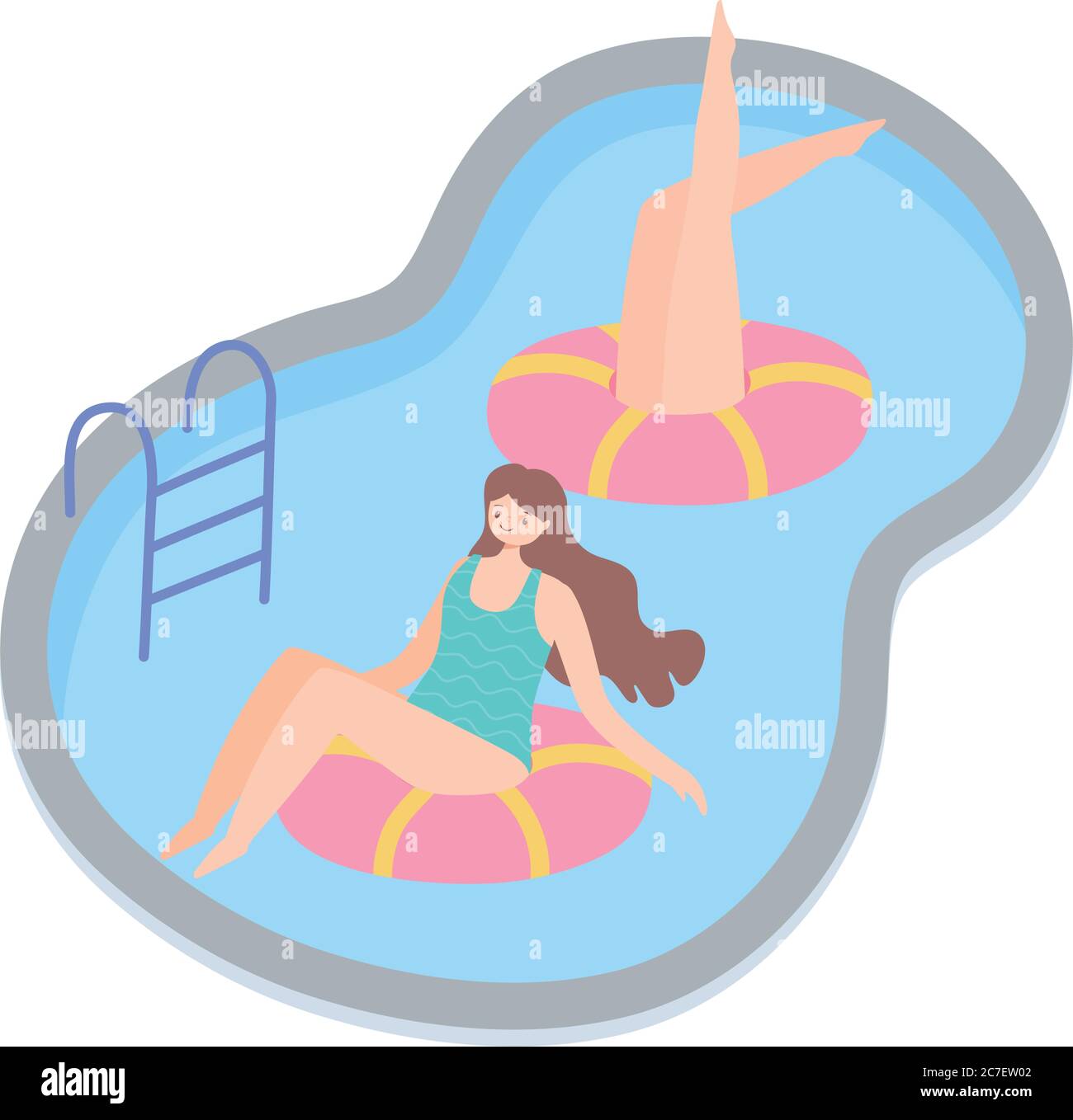 Pool Floats Stock Vector Images - Alamy