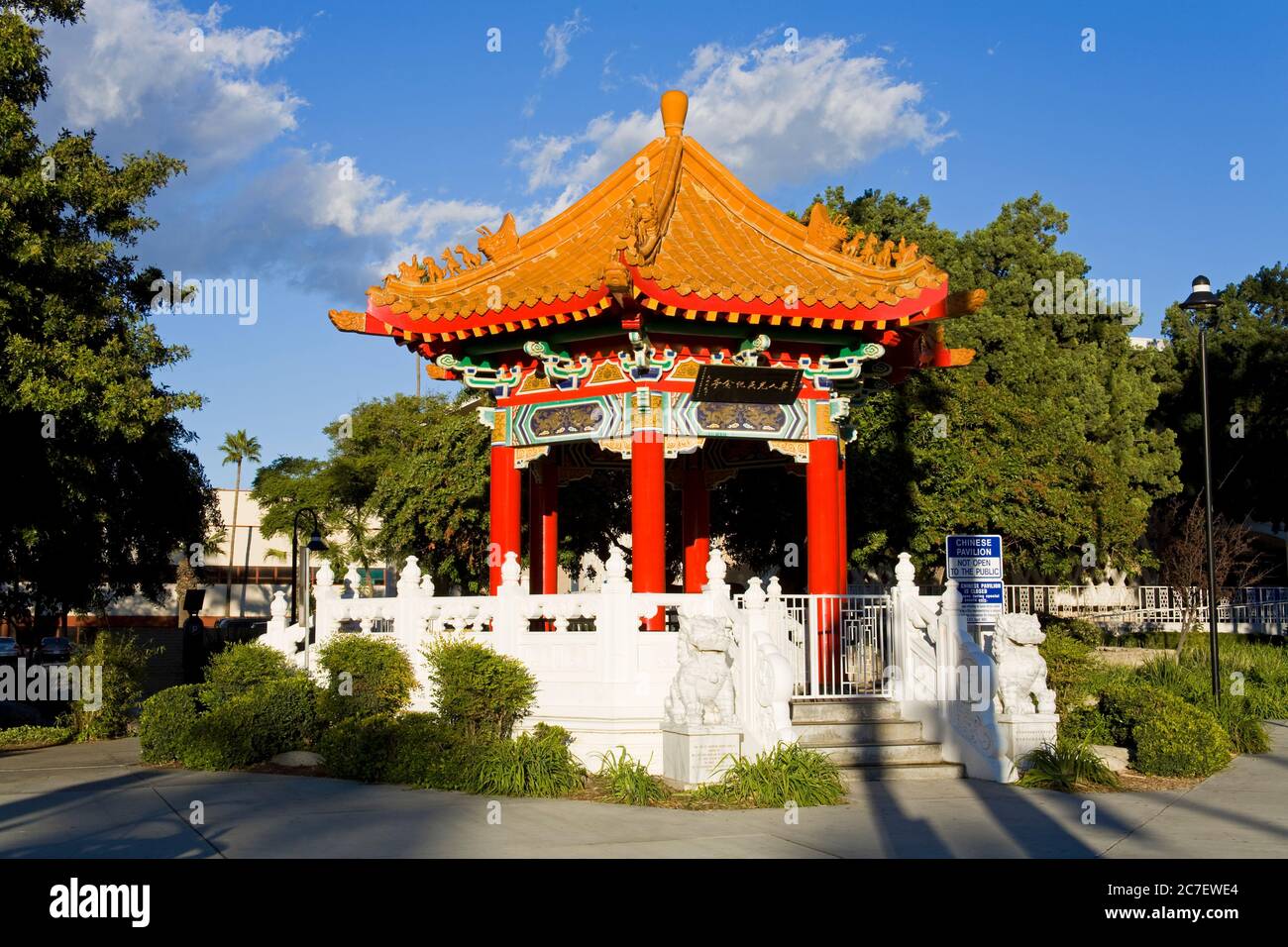 Chinese Pavilion outside the Central Library, Riverside City ...