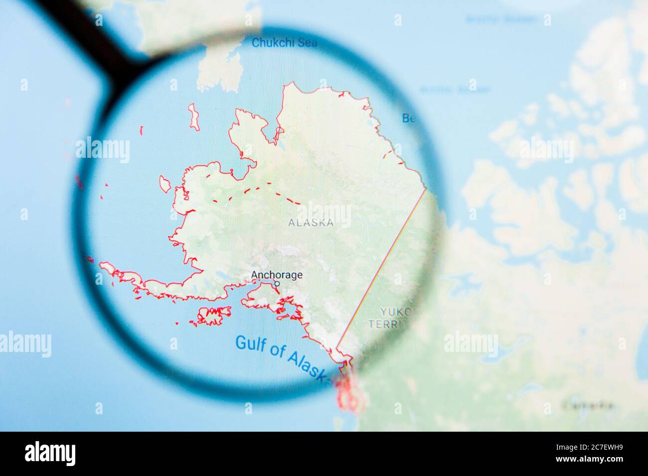 Alaska usa map hi-res stock photography and images - Alamy