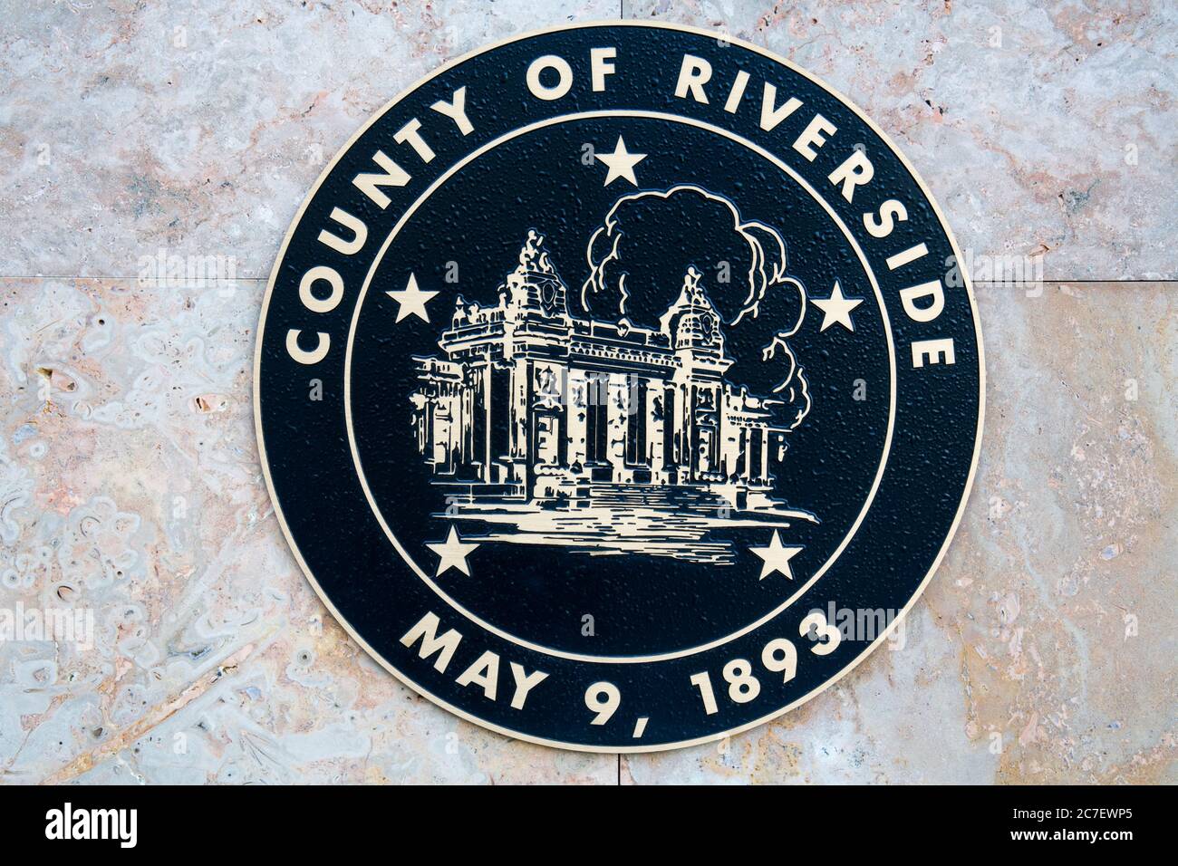 Riverside City Crest, California, USA, North America Stock Photo - Alamy