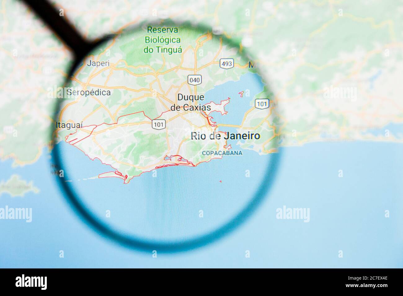 Rio de Janeiro, Brazil city visualization illustrative concept on ...