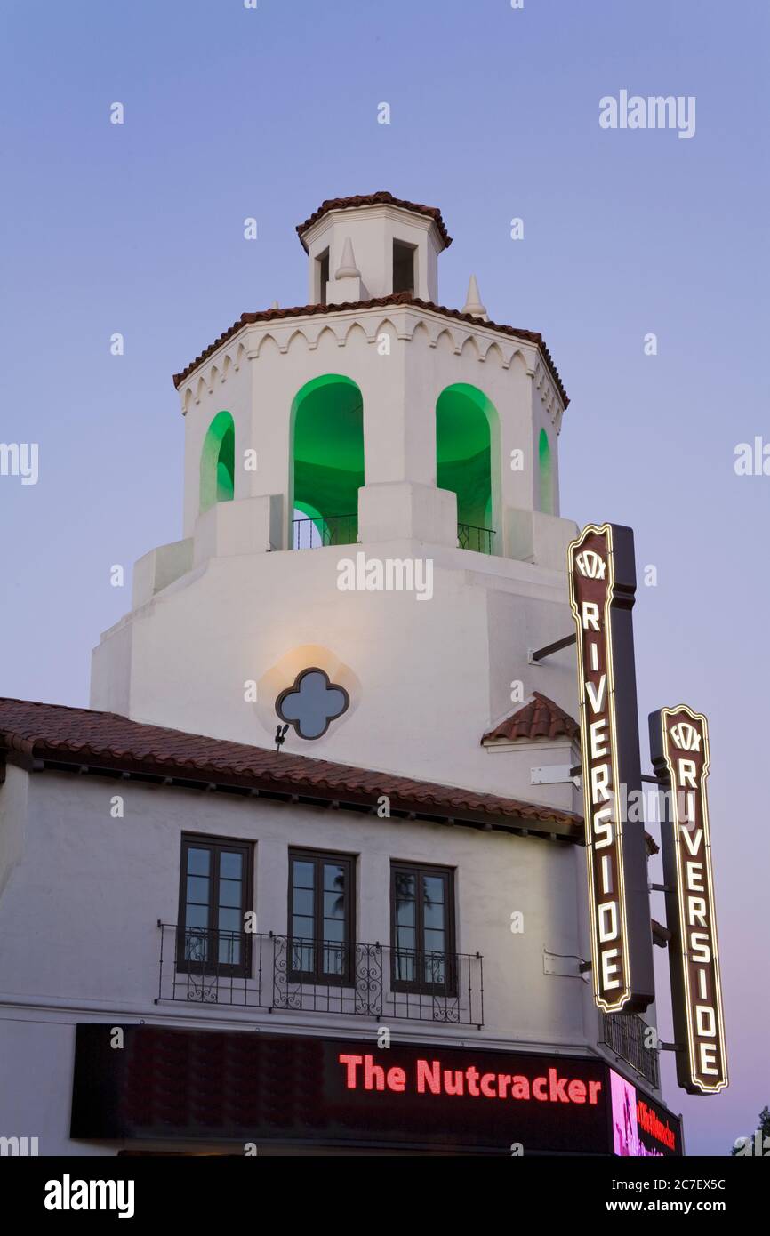 Historic Fox Theater in Riverside City, California, USA, North America ...