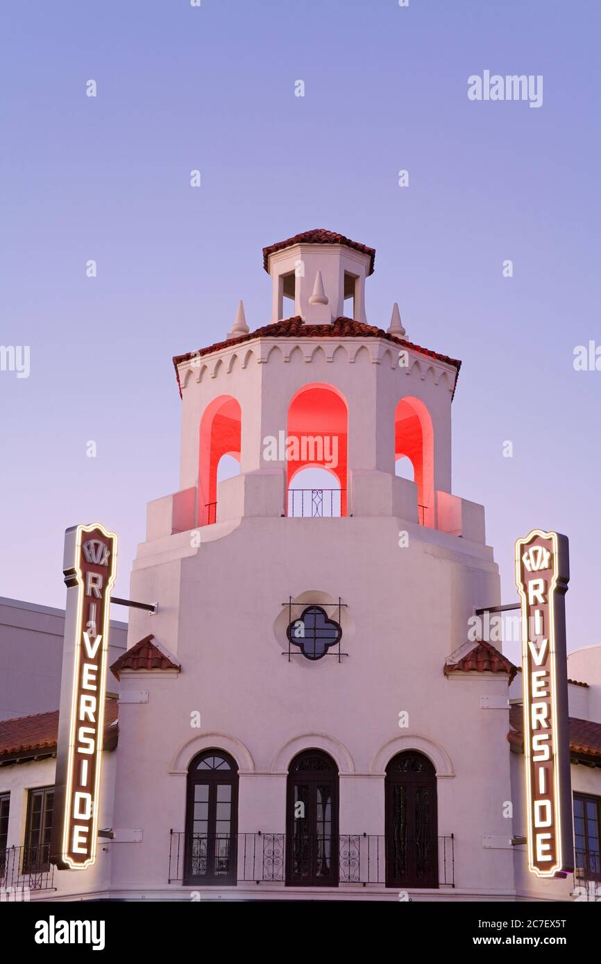Historic Fox Theater in Riverside City, California, USA, North America ...