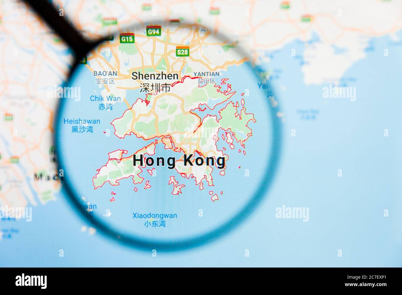 Hong kong map hi-res stock photography and images - Alamy