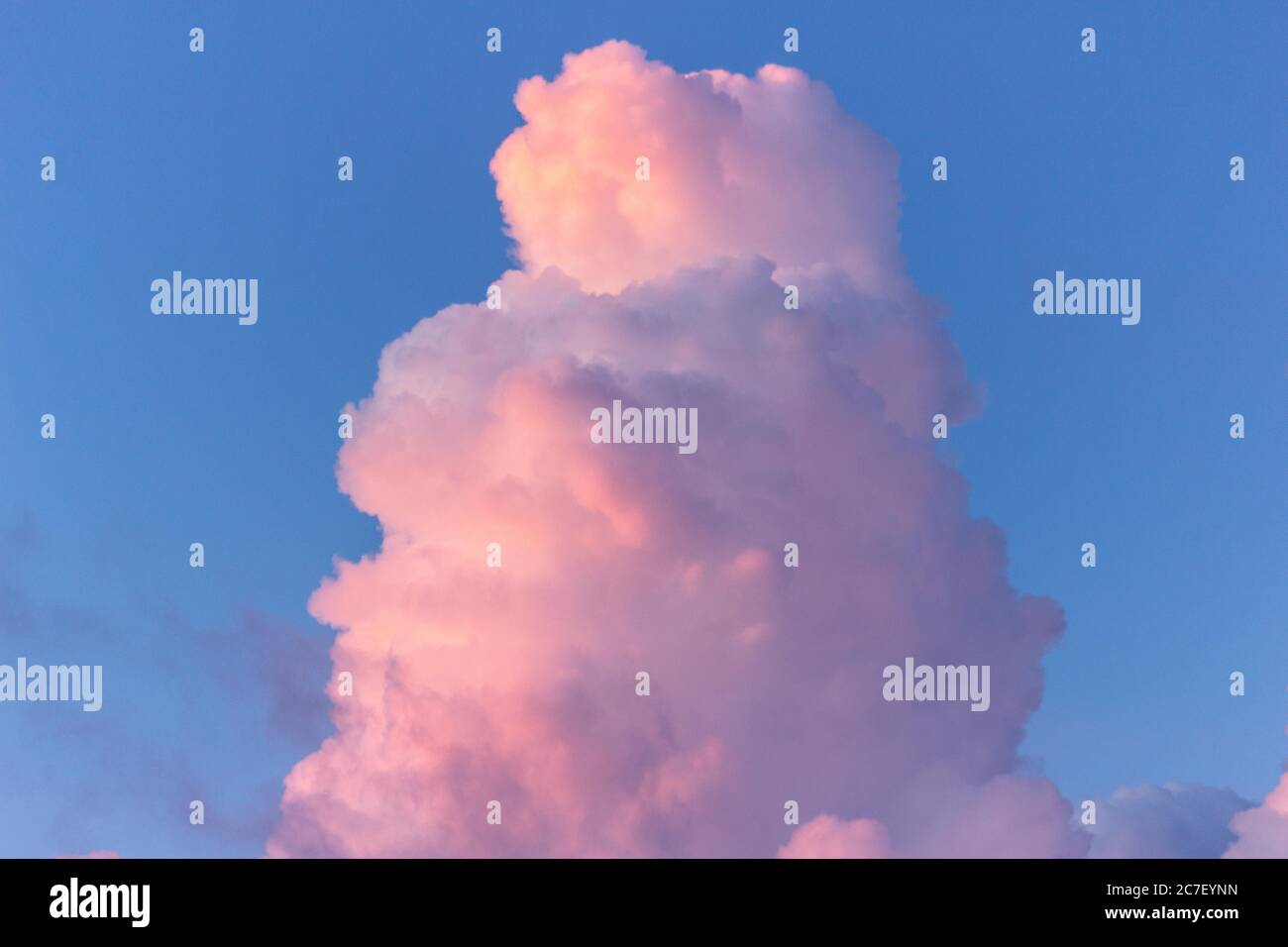 Beautiful shot of a big pink cloud in the sky that looks like cotton ...