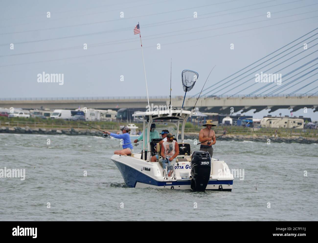 Bethany Beach Delaware U S A July 4 2020 Anglers On The Small