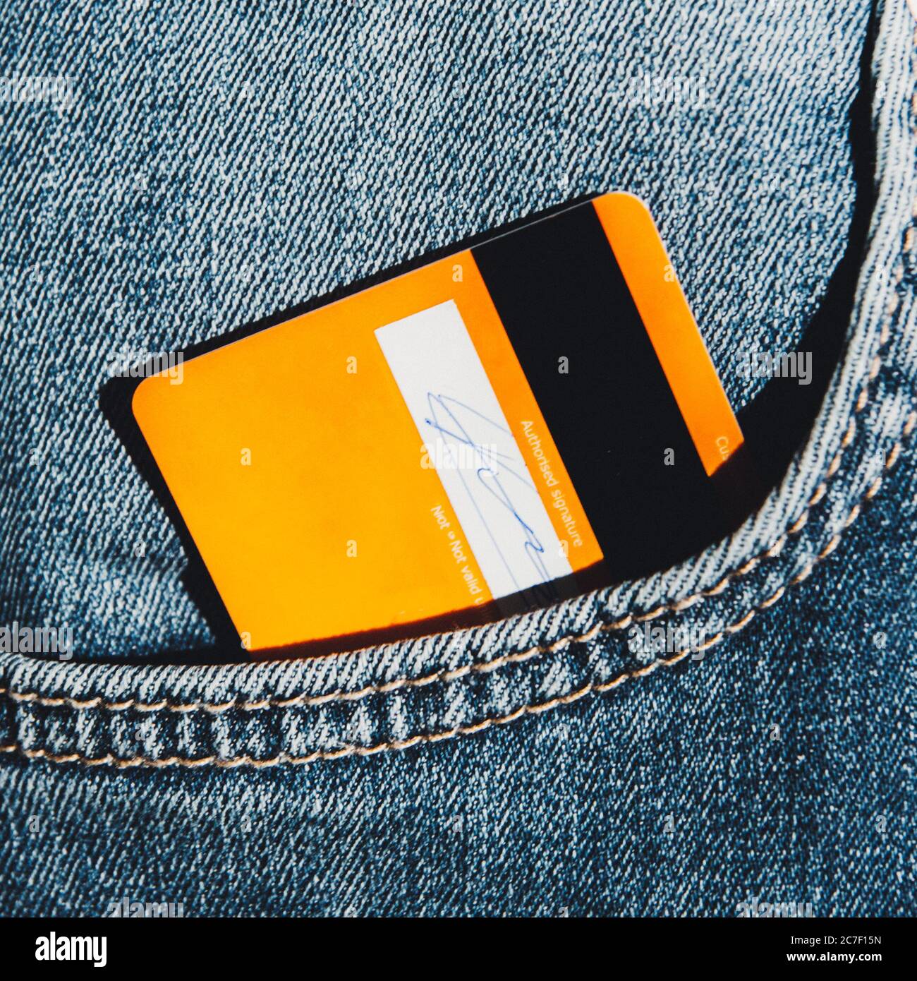 Back pocket with cash and debit card hi-res stock photography and ...