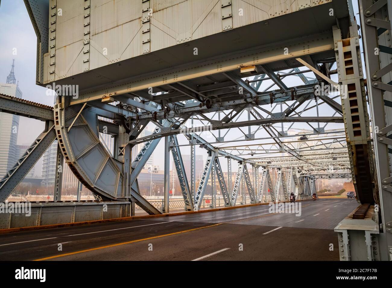 Tianjin, China - Jan 16 2020: The Liberation Bridge (Jiefang) built in ...