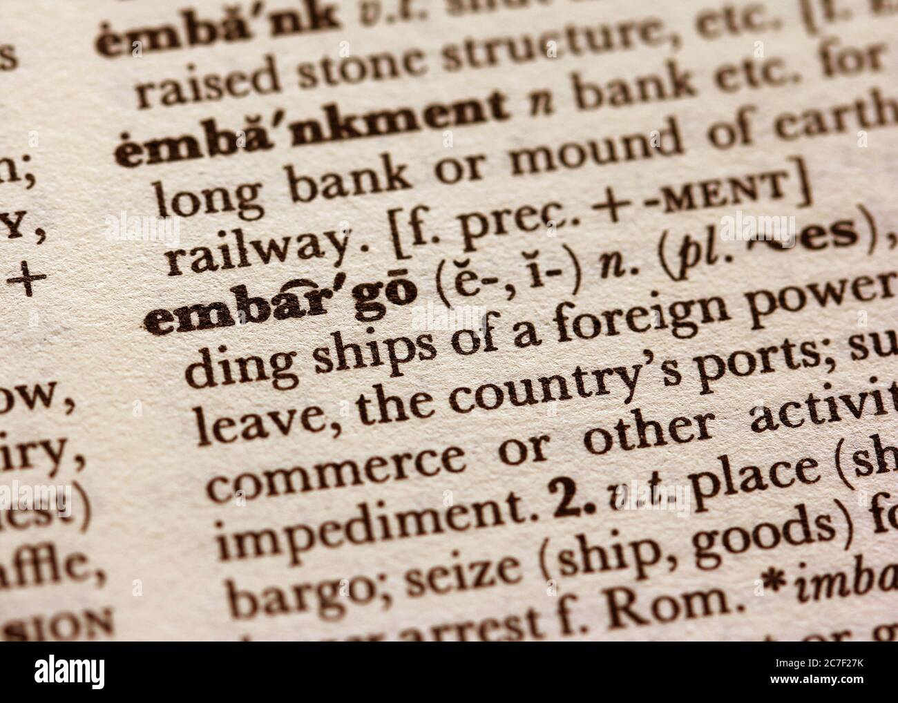 Closeup shot of a dictionary words with their definitions Stock Photo ...