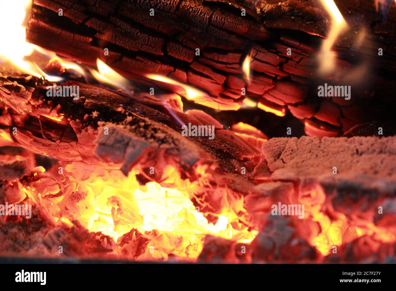 Horizontal shot of fire flames - perfect for a stunning wallpaper Stock ...