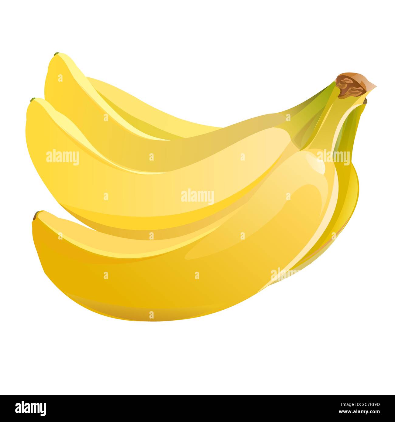 The banana is ripe. Vector. Realistic. Sweet tropical fruit. Ripe ...