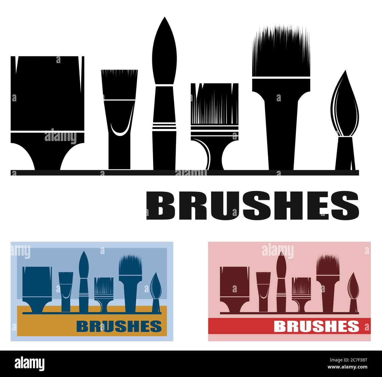 Brush logo vector. Isolated on white background. Paint brush symbol ...