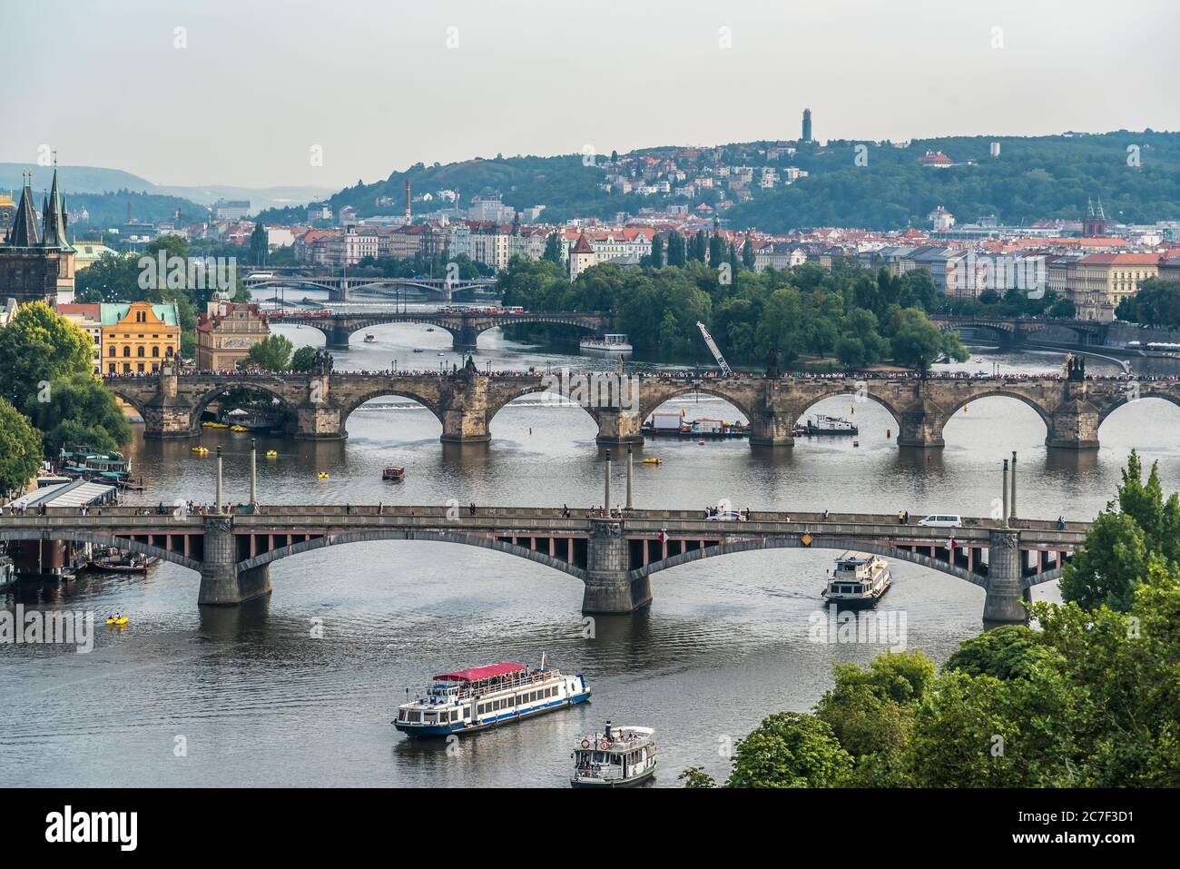 View of Prague city houses, briges and buildings Stock Photo - Alamy