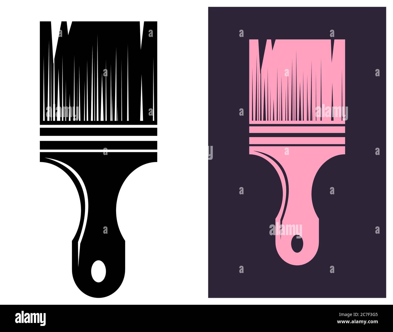 Brush logo vector. Isolated on white background. Paint brush symbol ...