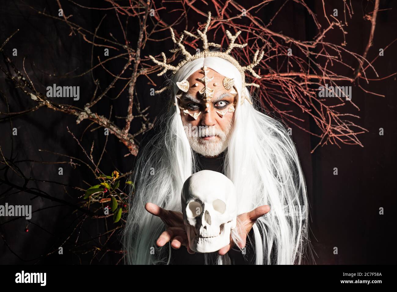 Horned Devil with skull - Ancient style. I got power in spell ...