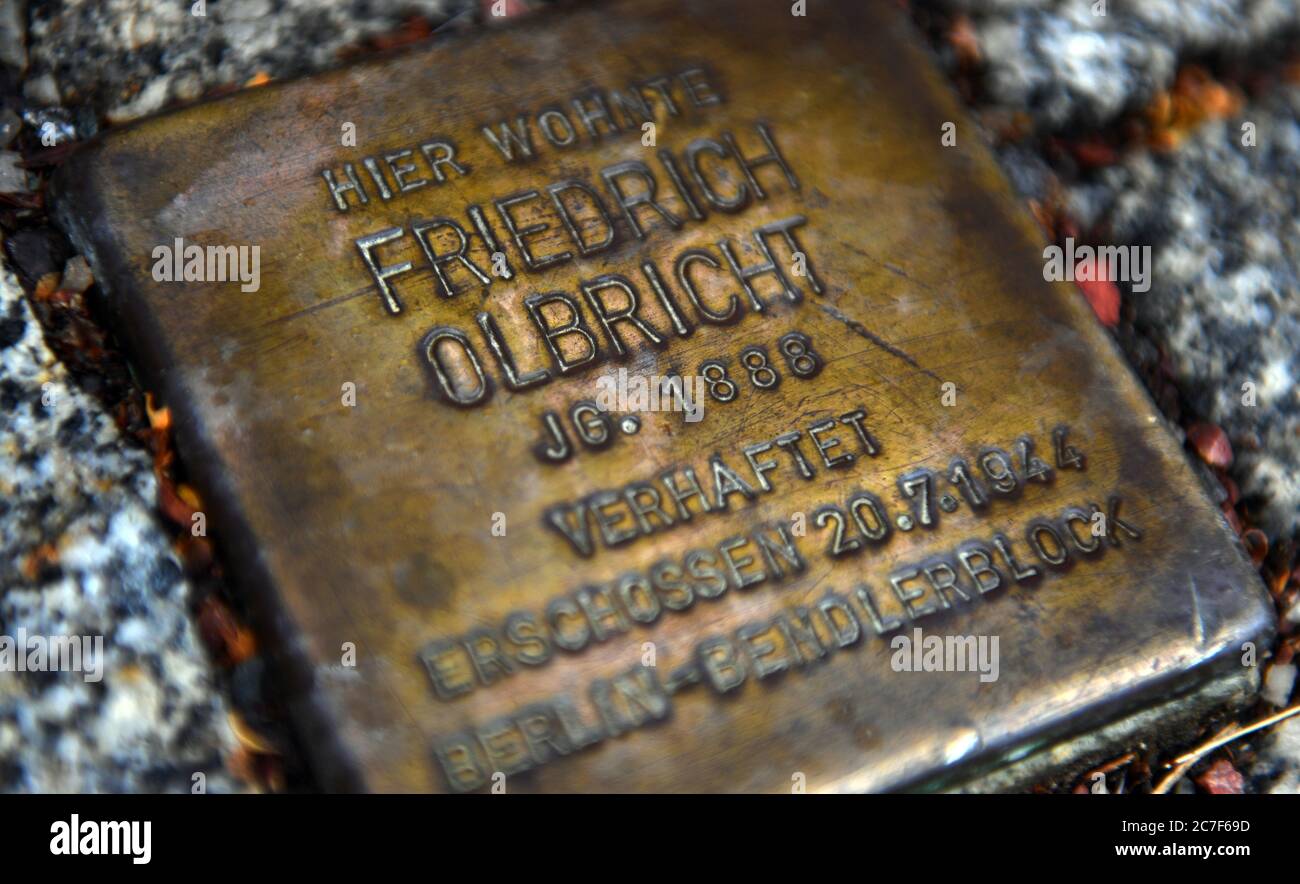 Chemnitz, Germany. 09th July, 2020. A so-called stumbling block in a ...