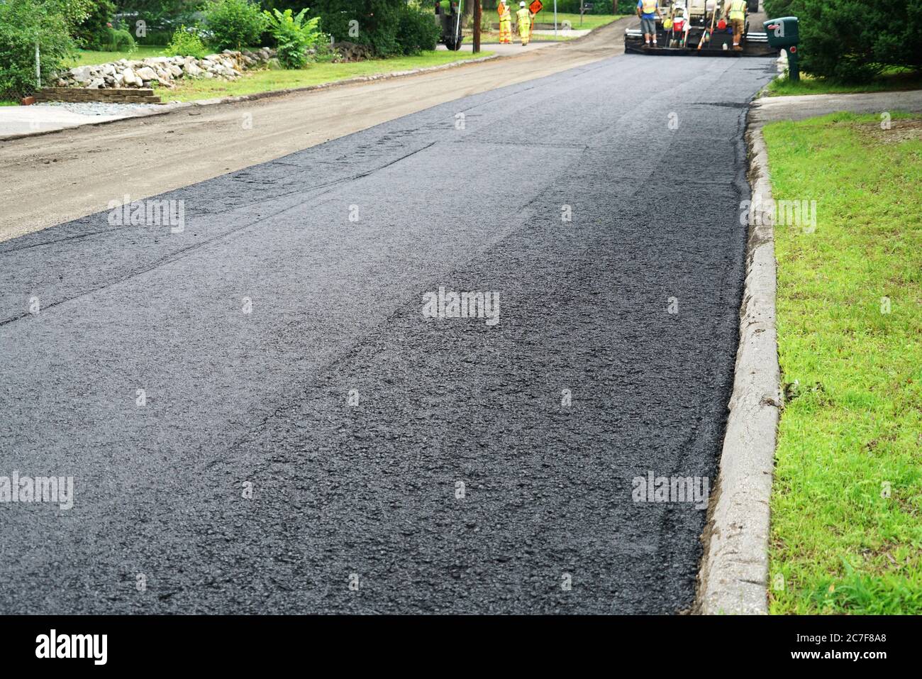 road pavement in residential area Stock Photo - Alamy