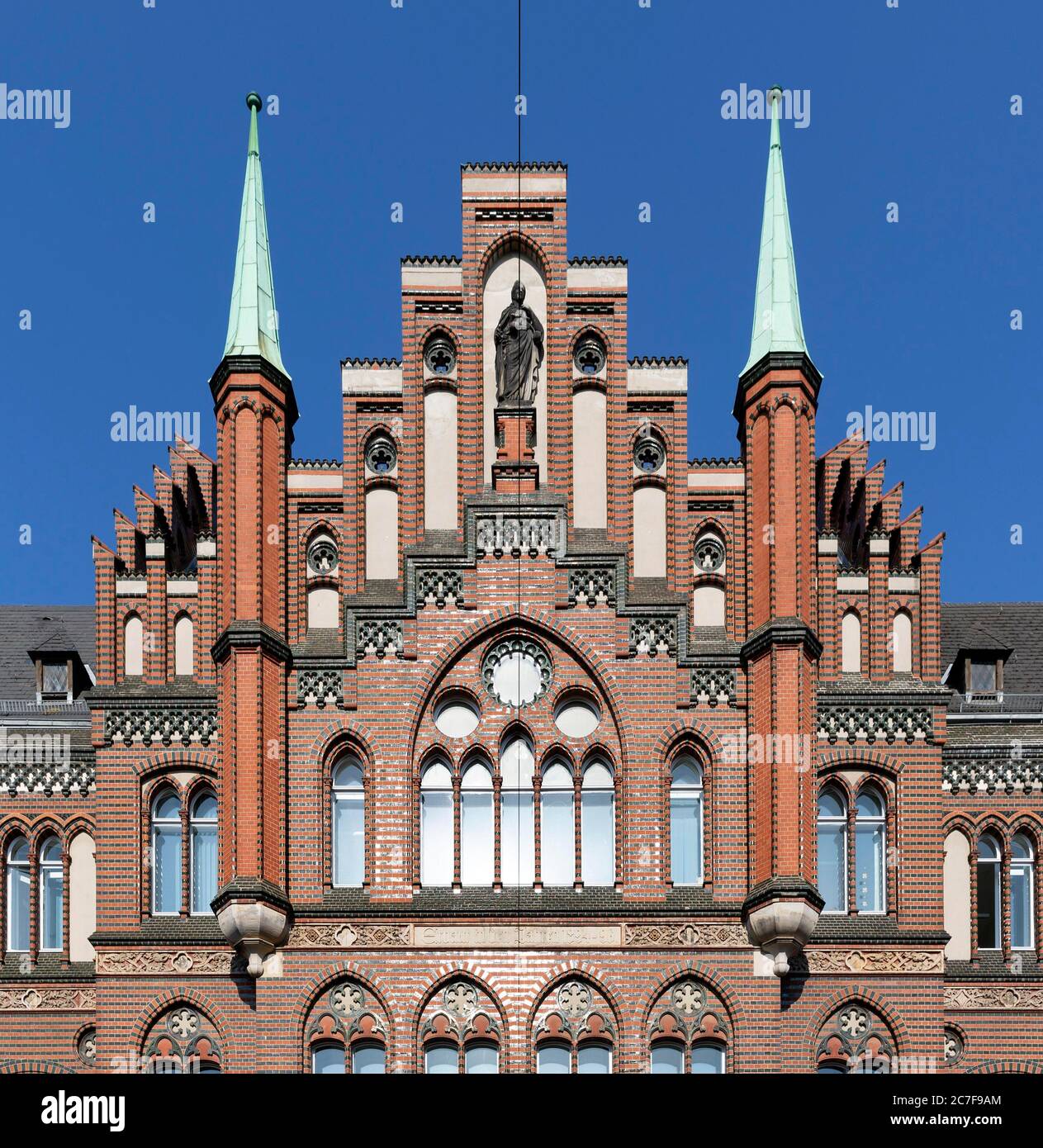 Gable, former court building, Luebeck, Schleswig-Holstein, Germany ...