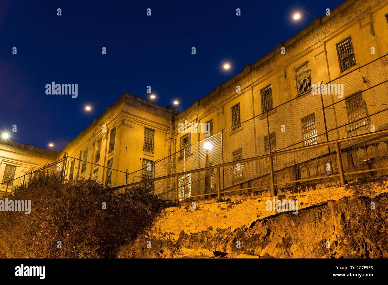 Inside Alcatraz At Night