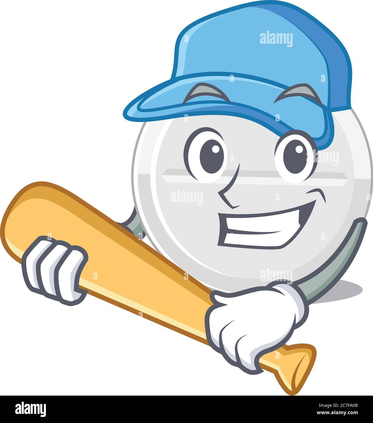Cool tablet drug caricature picture design playing baseball Stock ...