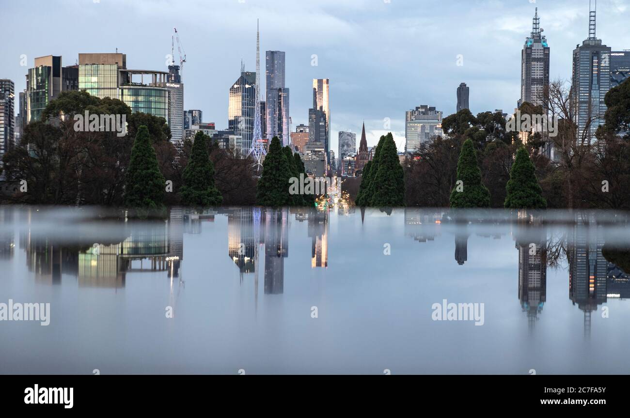 Melbourne australia puddle hi-res stock photography and images - Alamy