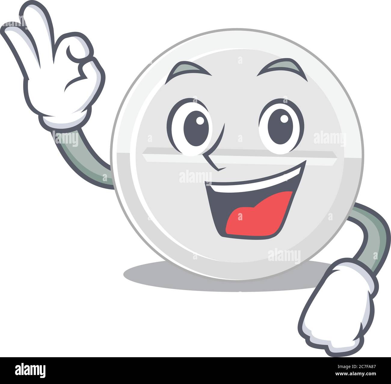 Tablet drug cartoon mascot design with Okay finger poses Stock Vector ...