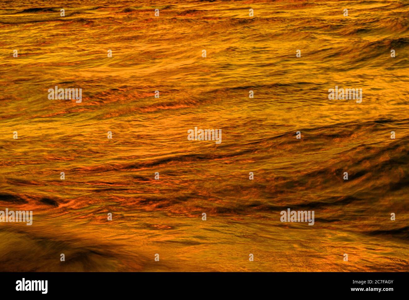 Sunset reflecting on the sea with crazy sea waves - great for wallpaper ...