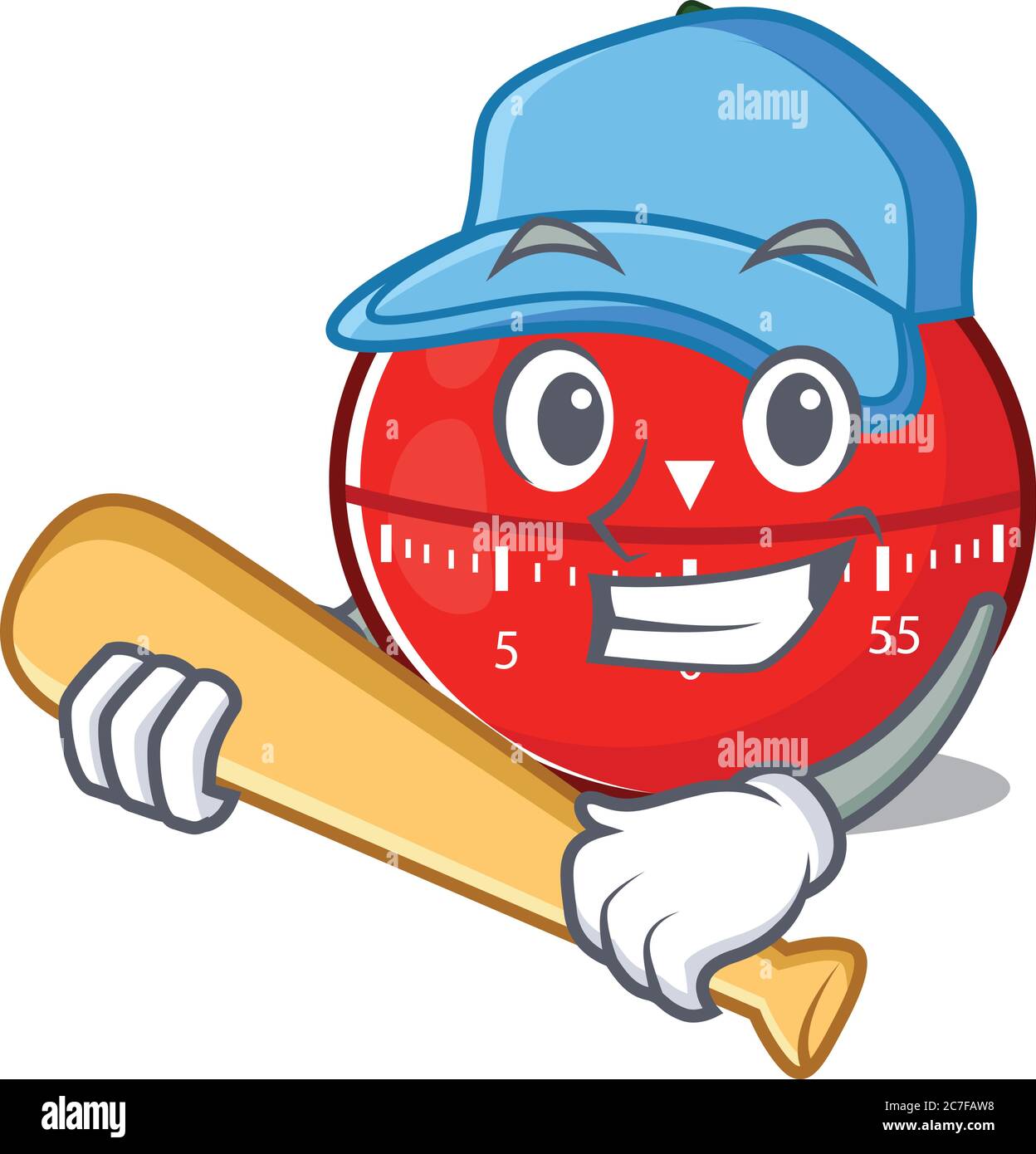Cool tomato kitchen timer caricature picture design playing baseball ...