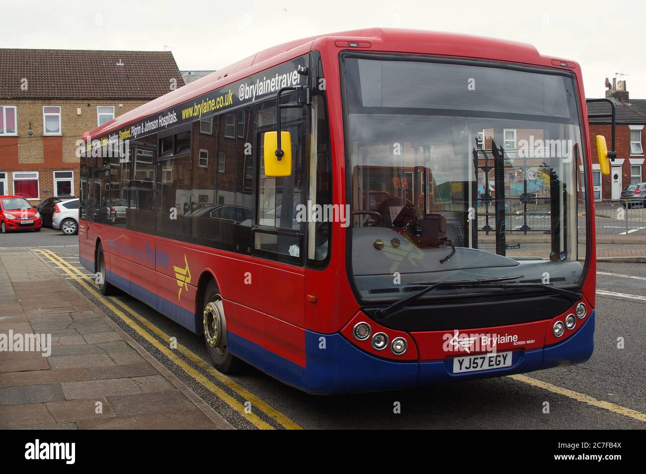 One of the new single decker buses being used in the area by Brylaine ...