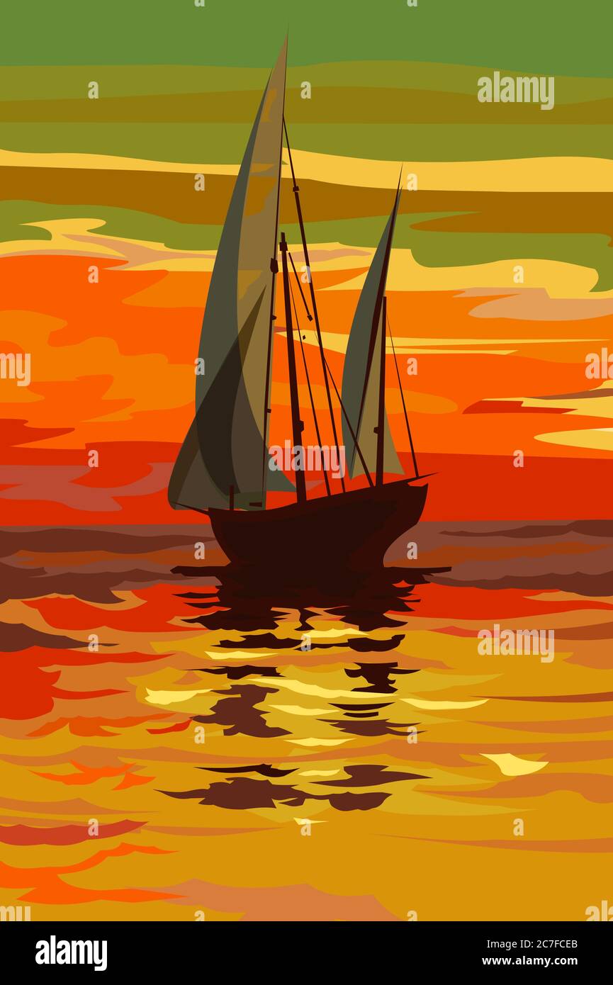 Morning river fog Stock Vector Images - Alamy